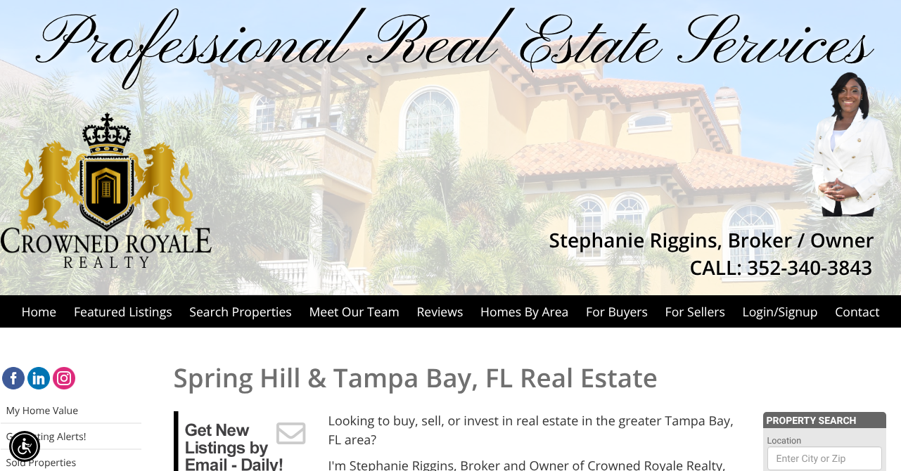Spring Hill & Tampa Bay, FL Real Estate - Crowned Royale Realty, REALTOR®