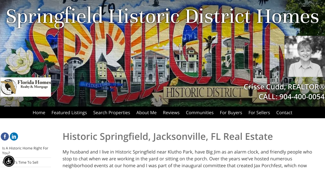 Historic Springfield, Jacksonville, FL Real Estate - Crissie Cudd, REALTOR®